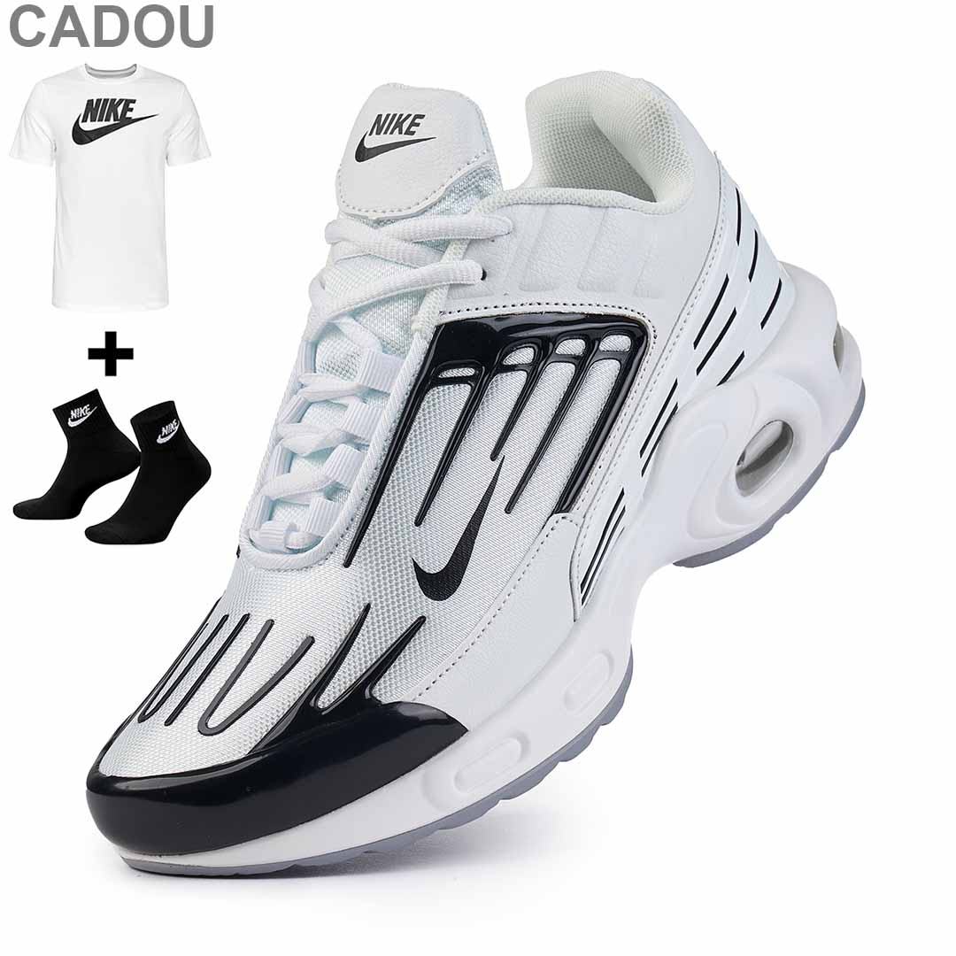 AM Plus 3 Alb/Negru – Sneakers Outlet